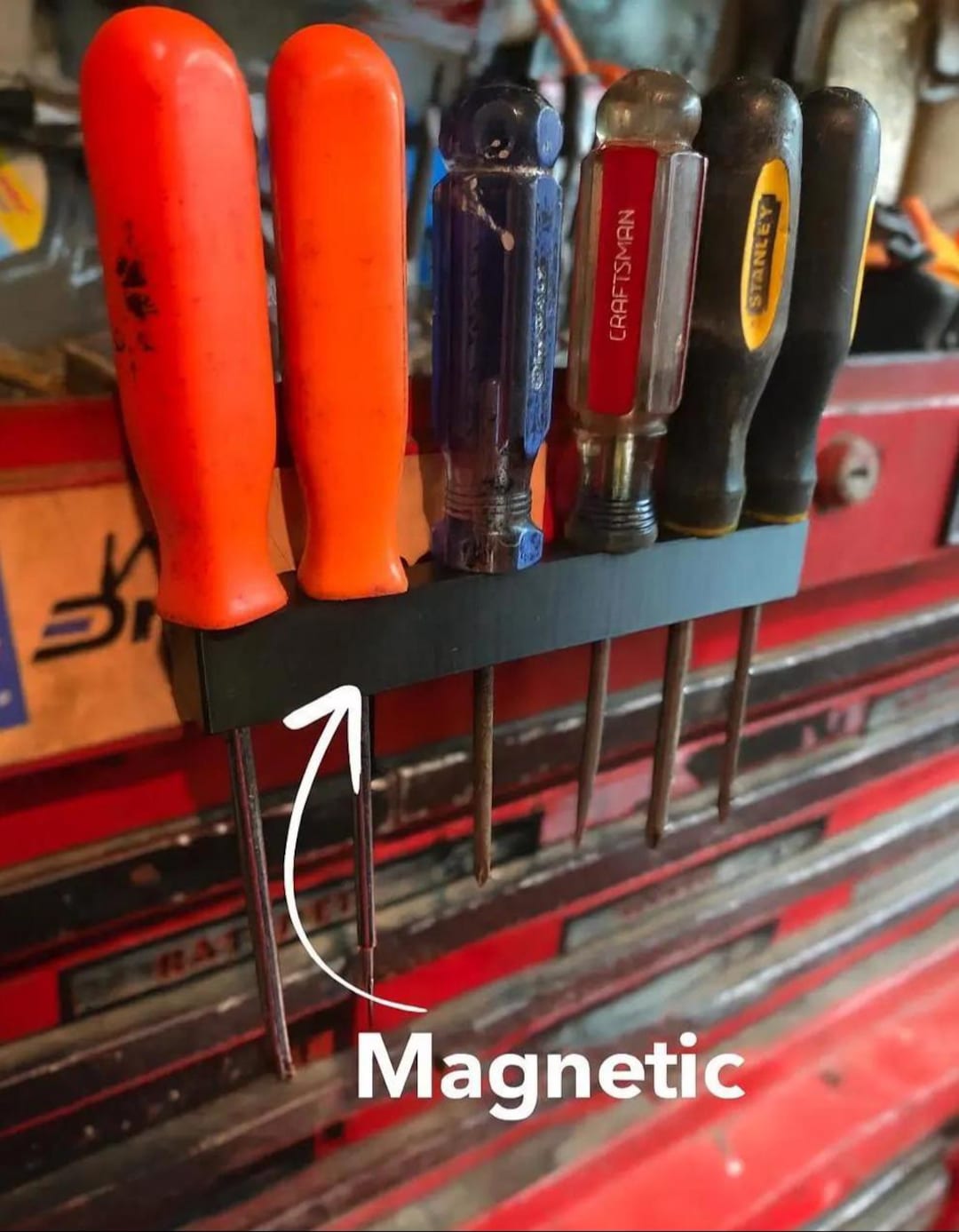 6‑slot Tool Organizer for Standard Screwdrivers — Wall Toolbox Bench ...