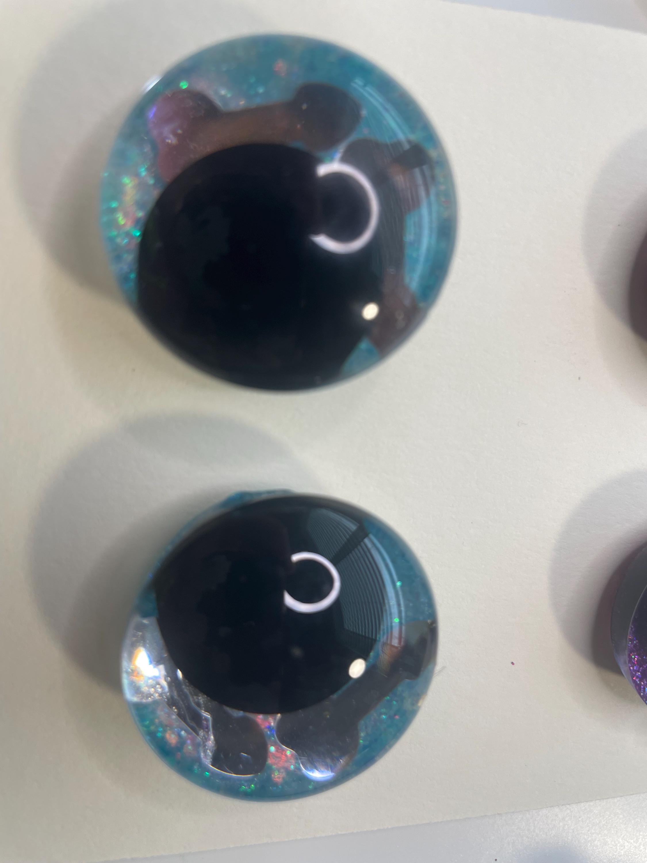 Safety Eyes, Crochet Hand Painted Eyes, 30mm, 35mm, 25mm,20mm, Glitter ...