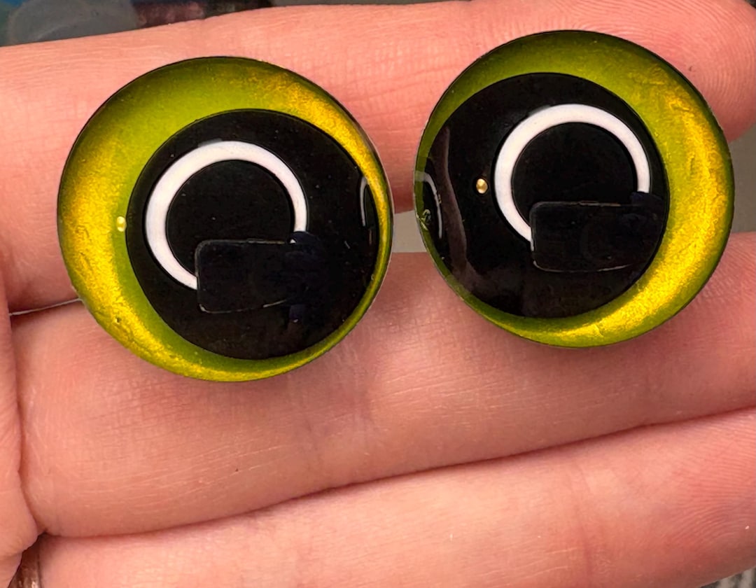 Safety Eyes, Crochet Hand Painted Eyes, 30mm, 35mm, 25mm,20mm, Glitter ...