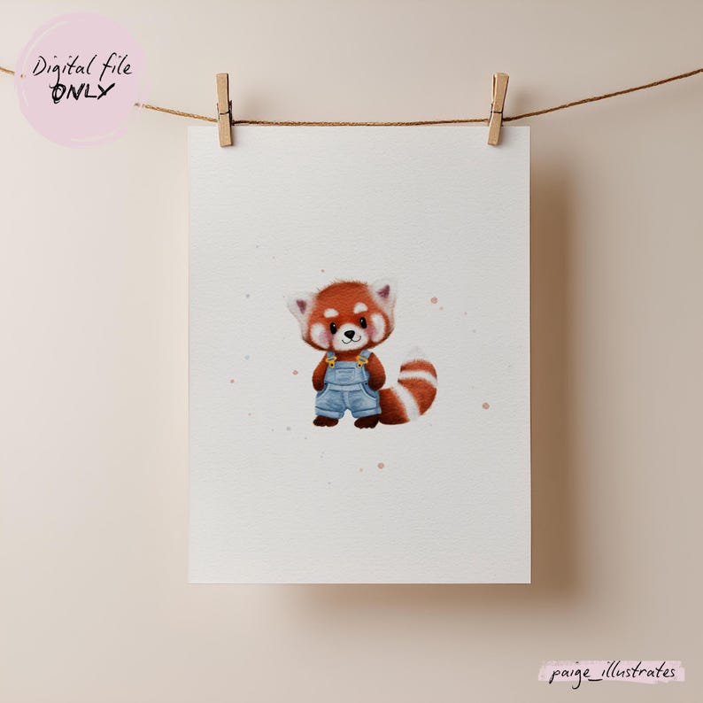 Reggie the Red Panda Illustration | Watercolour Illustration | Animal ...