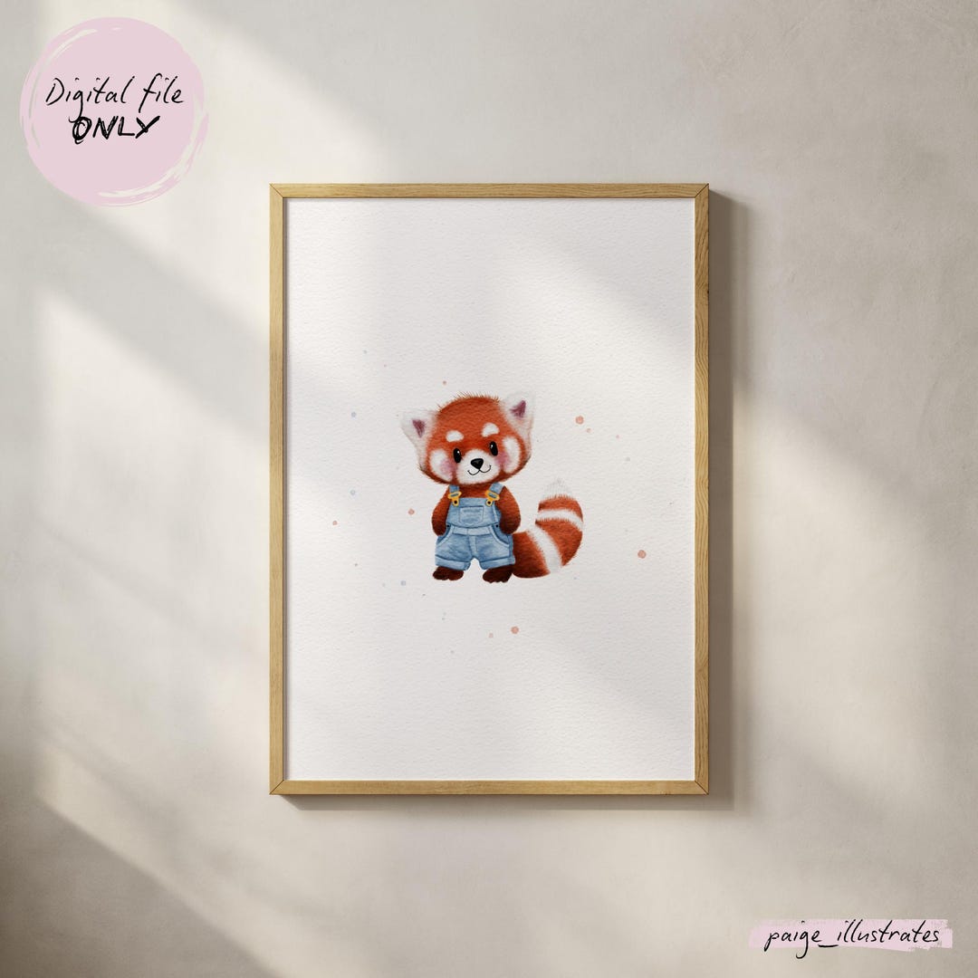 Reggie the Red Panda Illustration | Watercolour Illustration | Animal ...