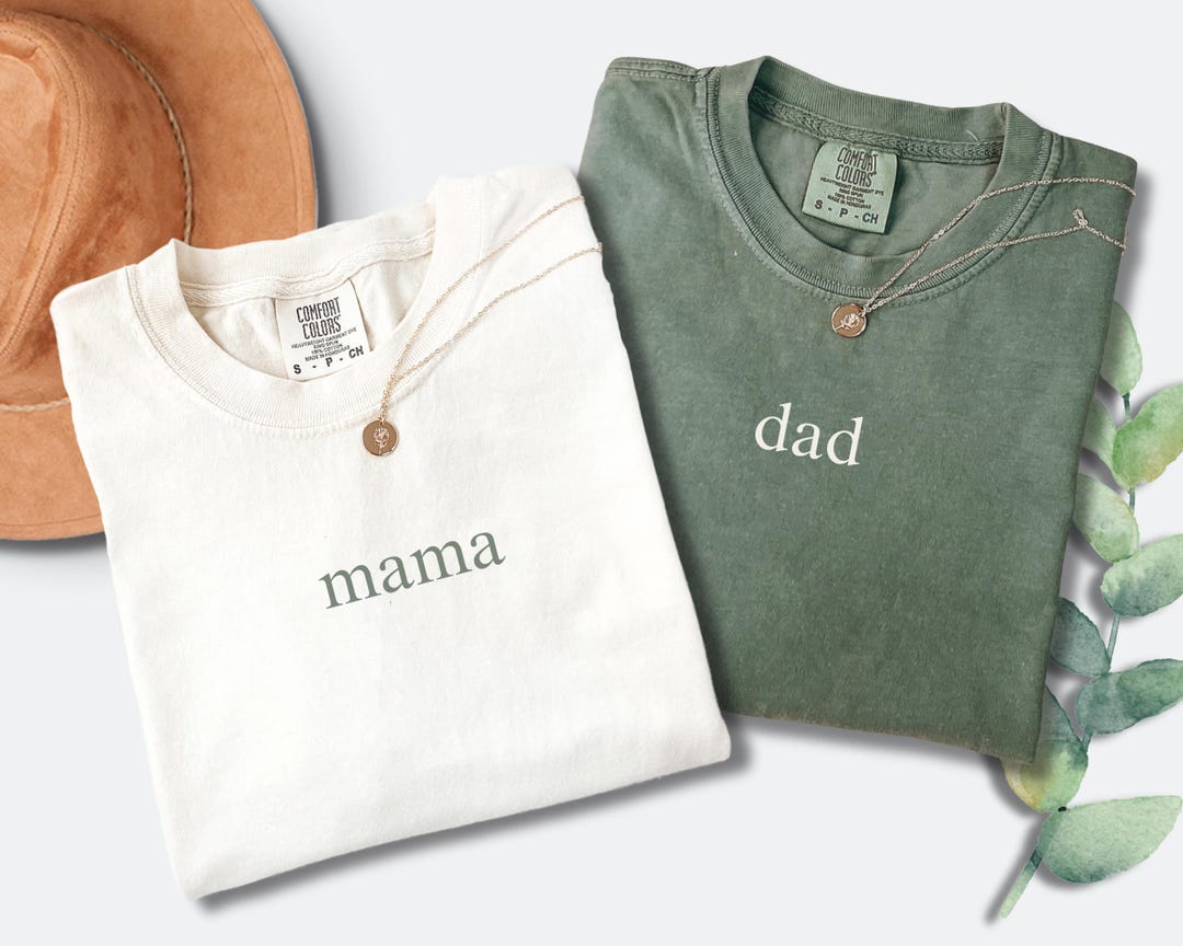 Comfort Colors® Matching Mom and Dad Shirts, Personalized Dad Tshirt ...