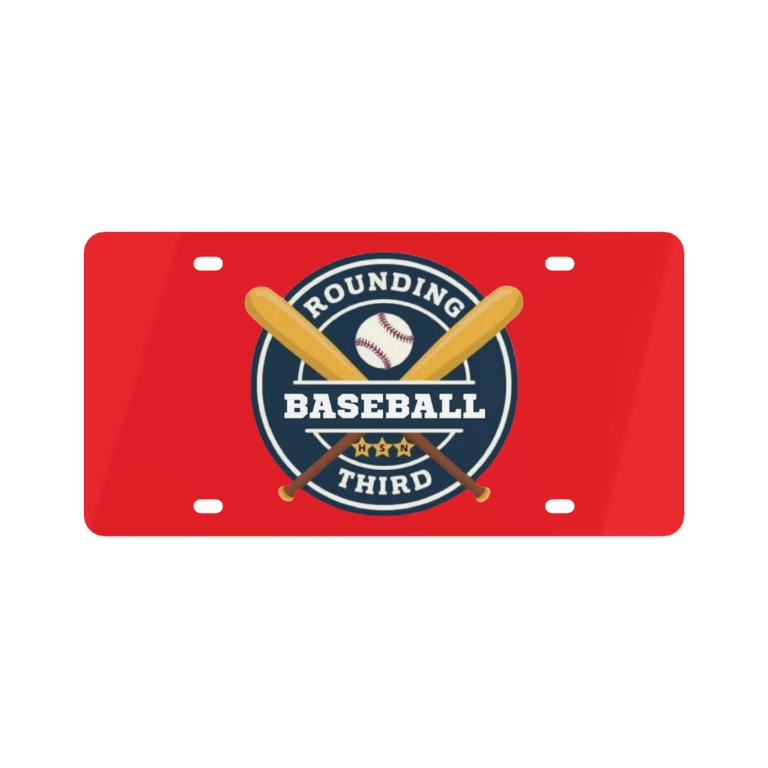 Baseball License Plate for Sports Lovers, Custom Car Decor, Rounding ...