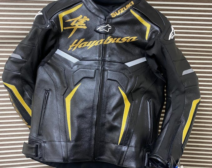 Suzuki Hayabusa Motorbike Racing Leather Jacket-cowhide Leather and ...