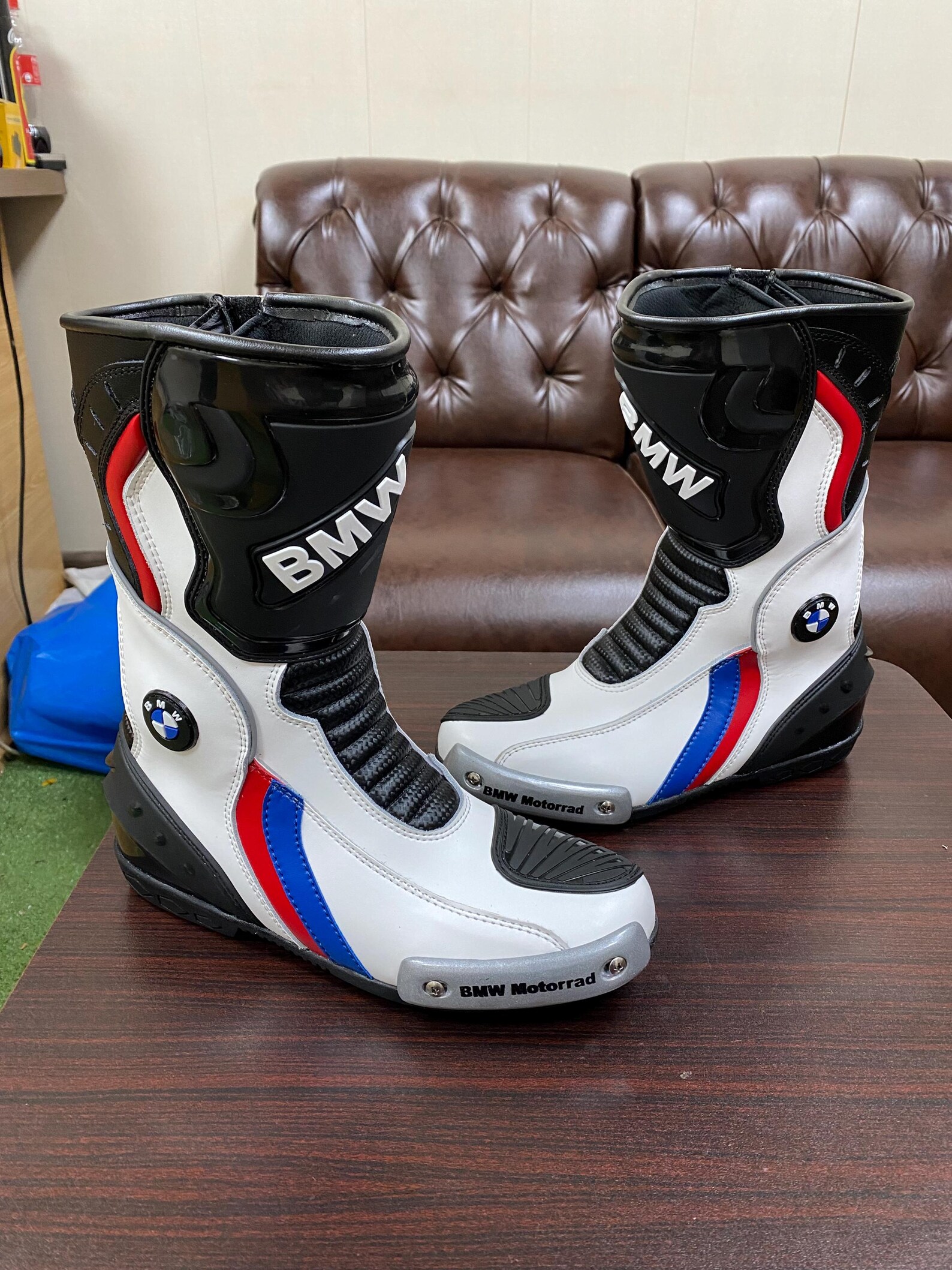 BMW Motorbike Racing Leather Boots-cowhide Leather and Certified ...