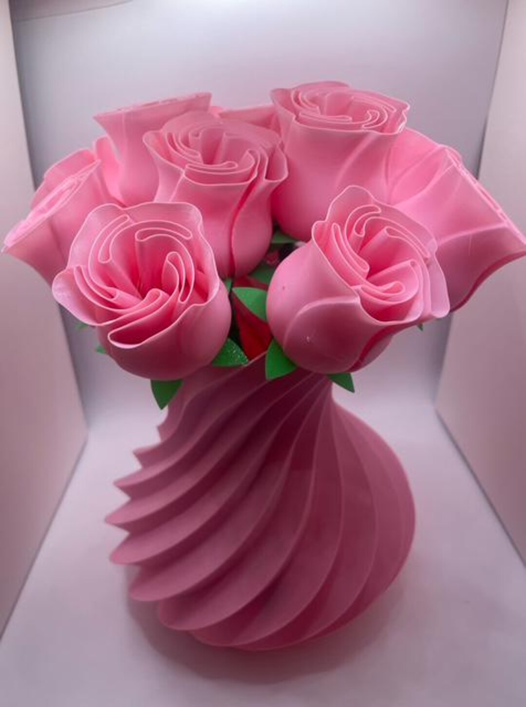 Everlasting Love – 3d-printed Dozen Roses With Vase - Etsy