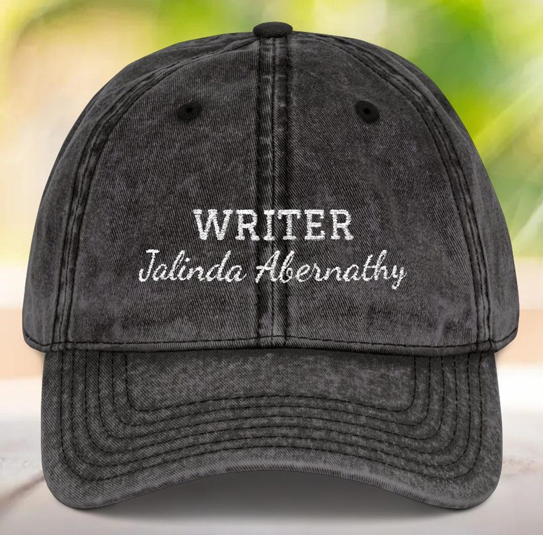 Writer Cap, Embroidered Vintage Dad Cap, Personalized, Embroidered ...
