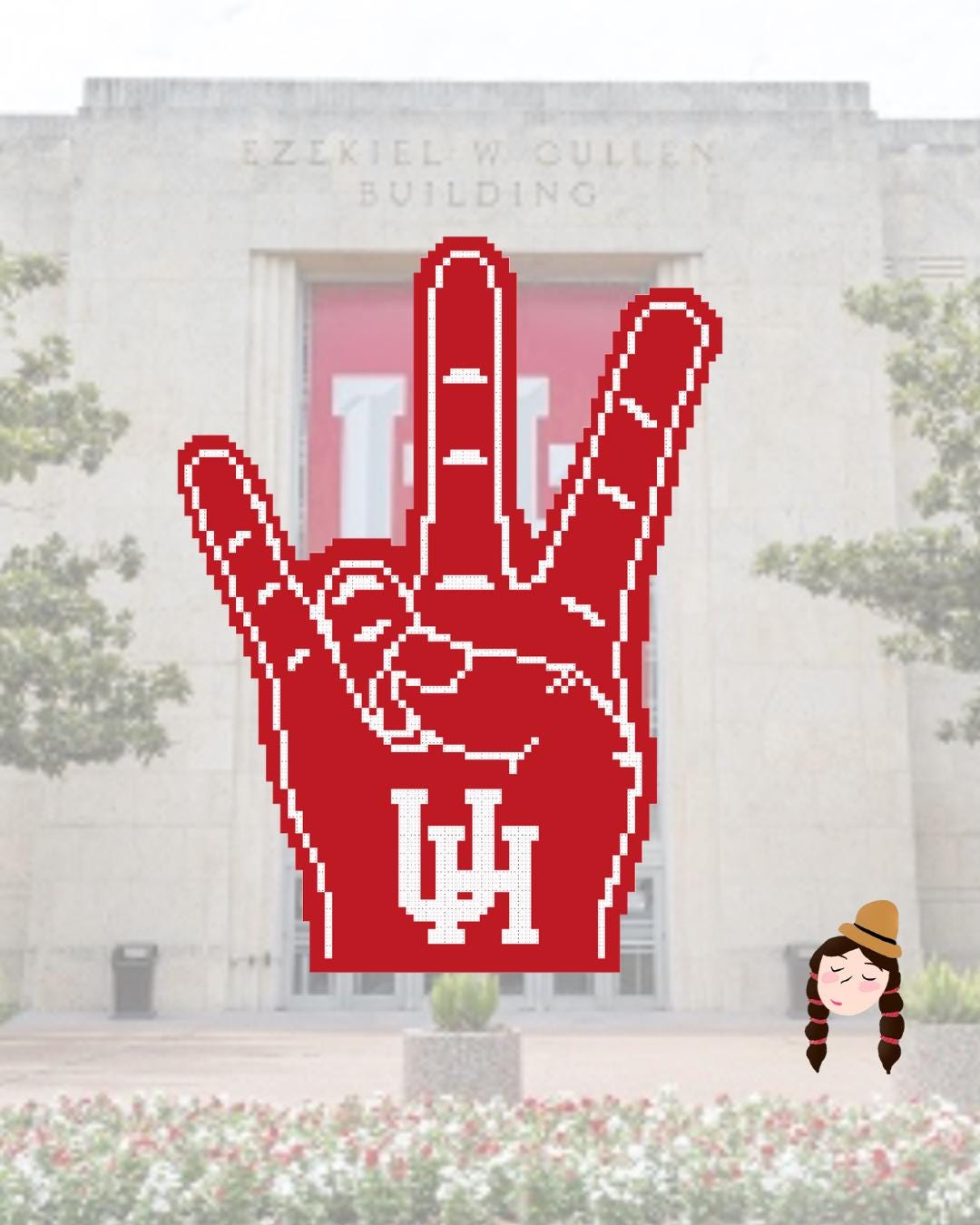 University of Houston Cougar Paw - Digital Needlepoint Chart 4" X 5.5 ...