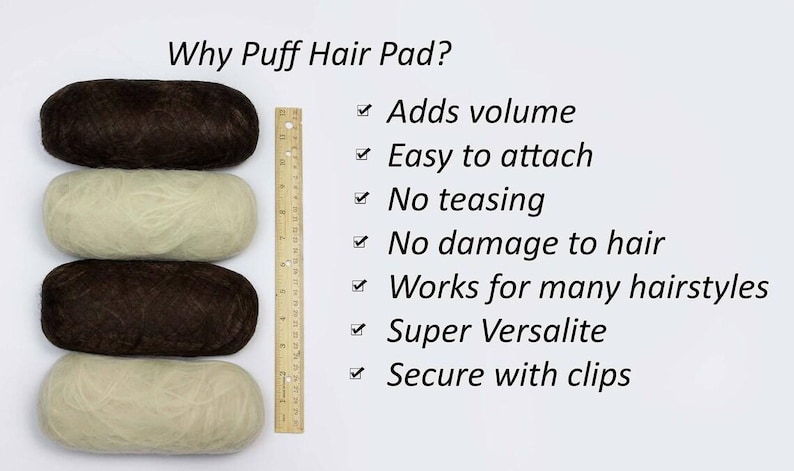 Hair Padding Pad Volume Insert Hair Bump Piece Hair Style Hair Bun - Etsy