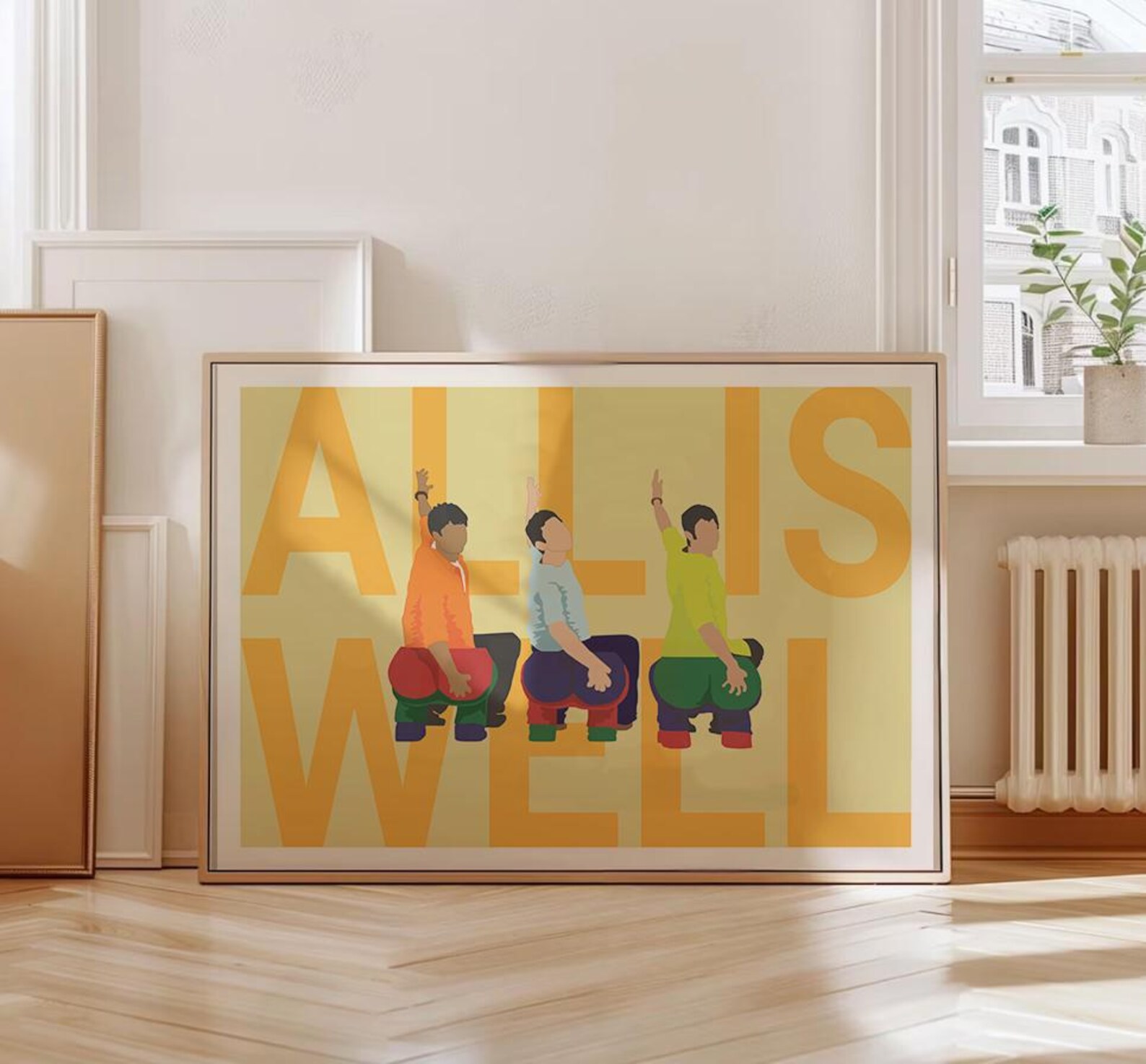 All is Well - 3 Idiots Movie Poster - Bollywood Quote Art (digital ...