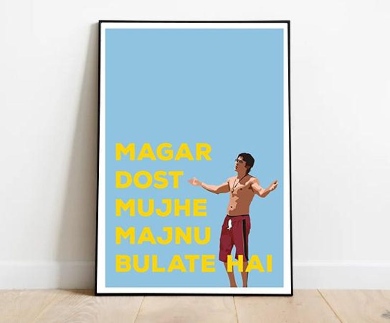 Zindagi Na Milegi Dobara 'majnu' Quote Poster (digital Download) - Etsy