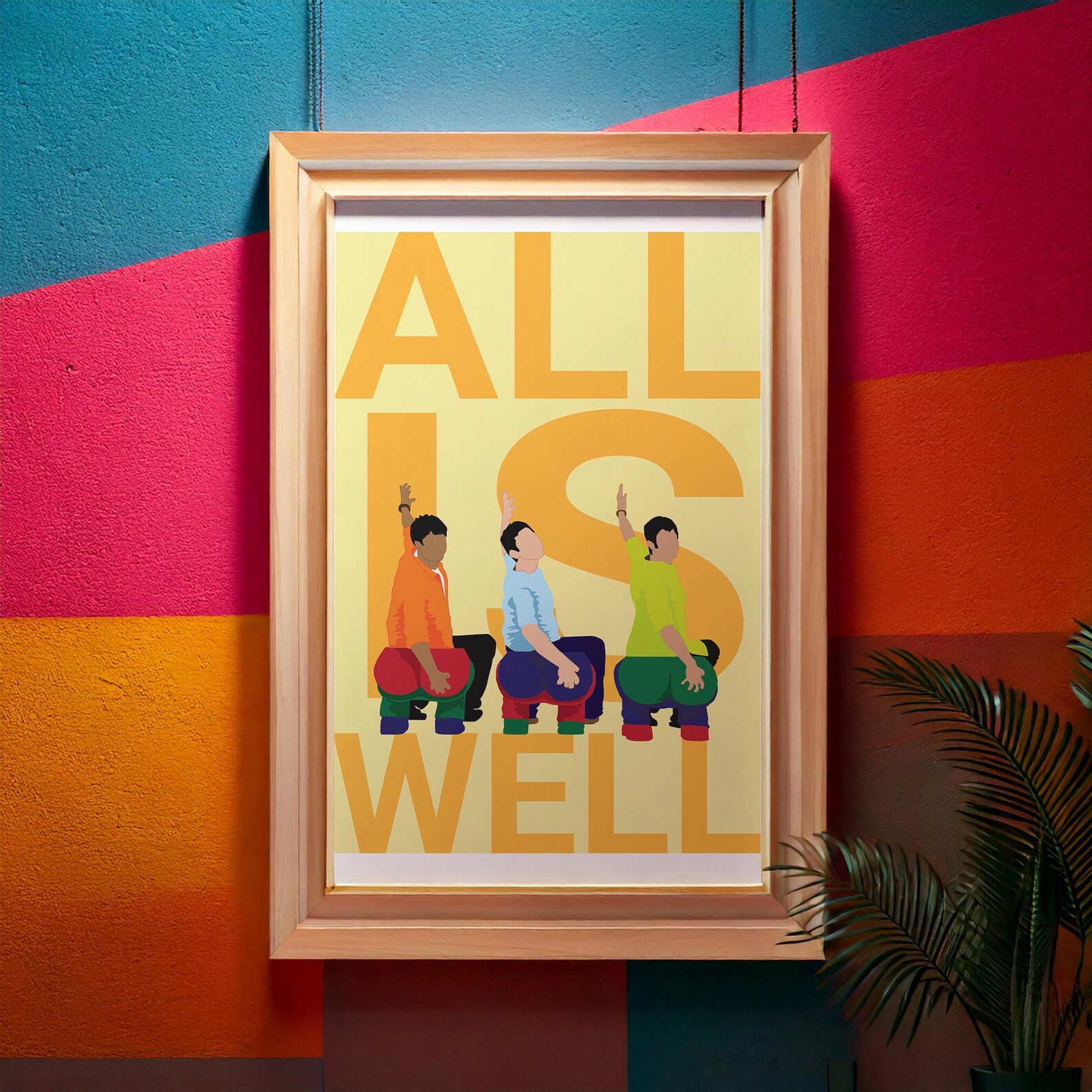 All is Well - 3 Idiots Movie Poster - Bollywood Quote Art (digital ...
