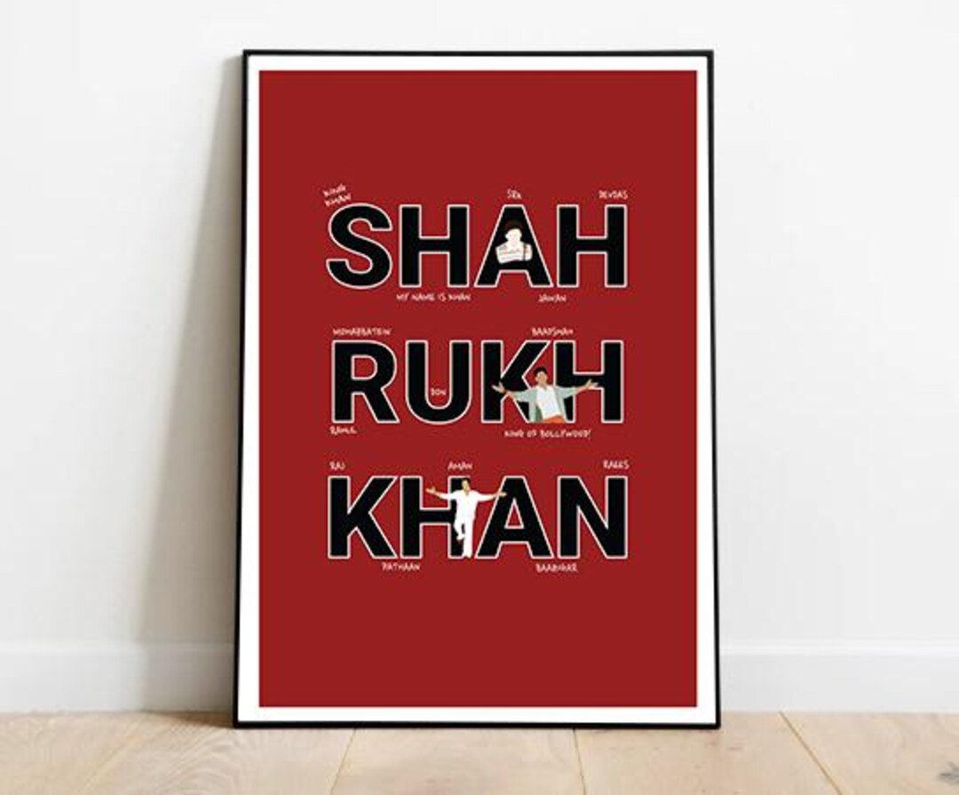 SRK Tribute Poster: Bollywood King of Romance (digital Download) - Etsy