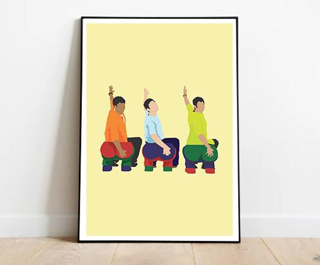 3 Idiots Iconic Poster | Bollywood Movie Art Print | Indian Films I ...