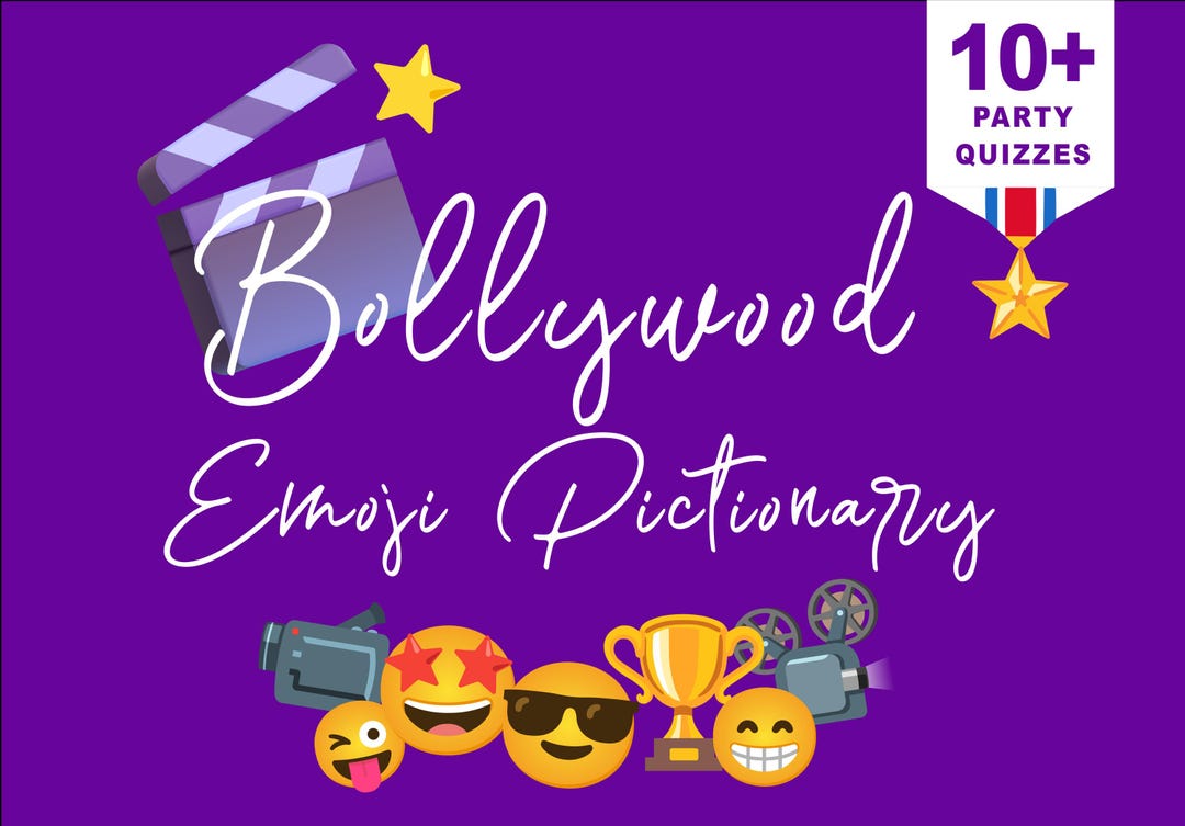 Bollywood Emoji Quiz Printable Pack | 11 Quiz Sheets + 2 Cheat Sheets I A5 PDF+PNG Digital ...