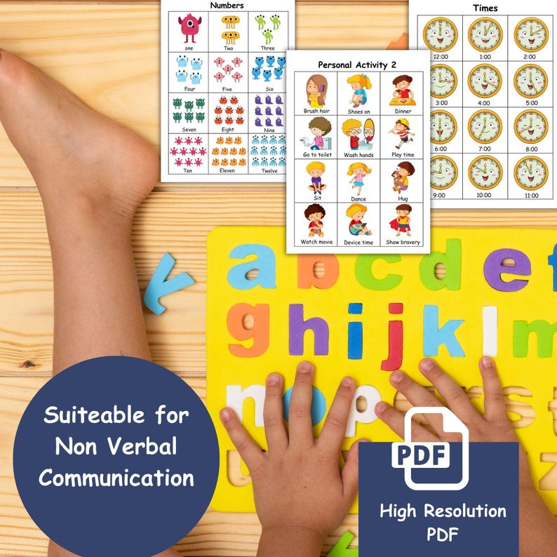 Non Verbal Communication Visual Board Flash Cards, Special Needs ...