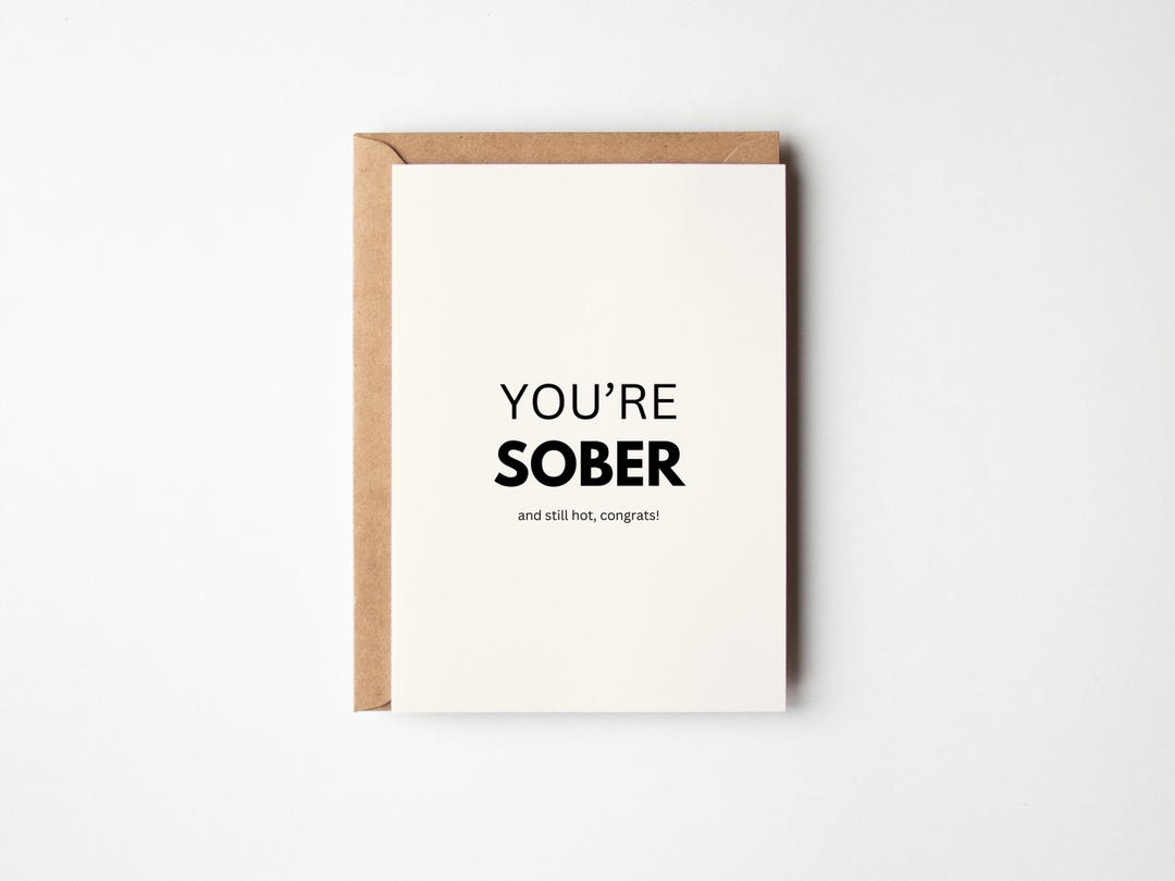 Sobriety Gift - Sober & Hot - Funny Soberversary Card - AA NA Al-anon ...