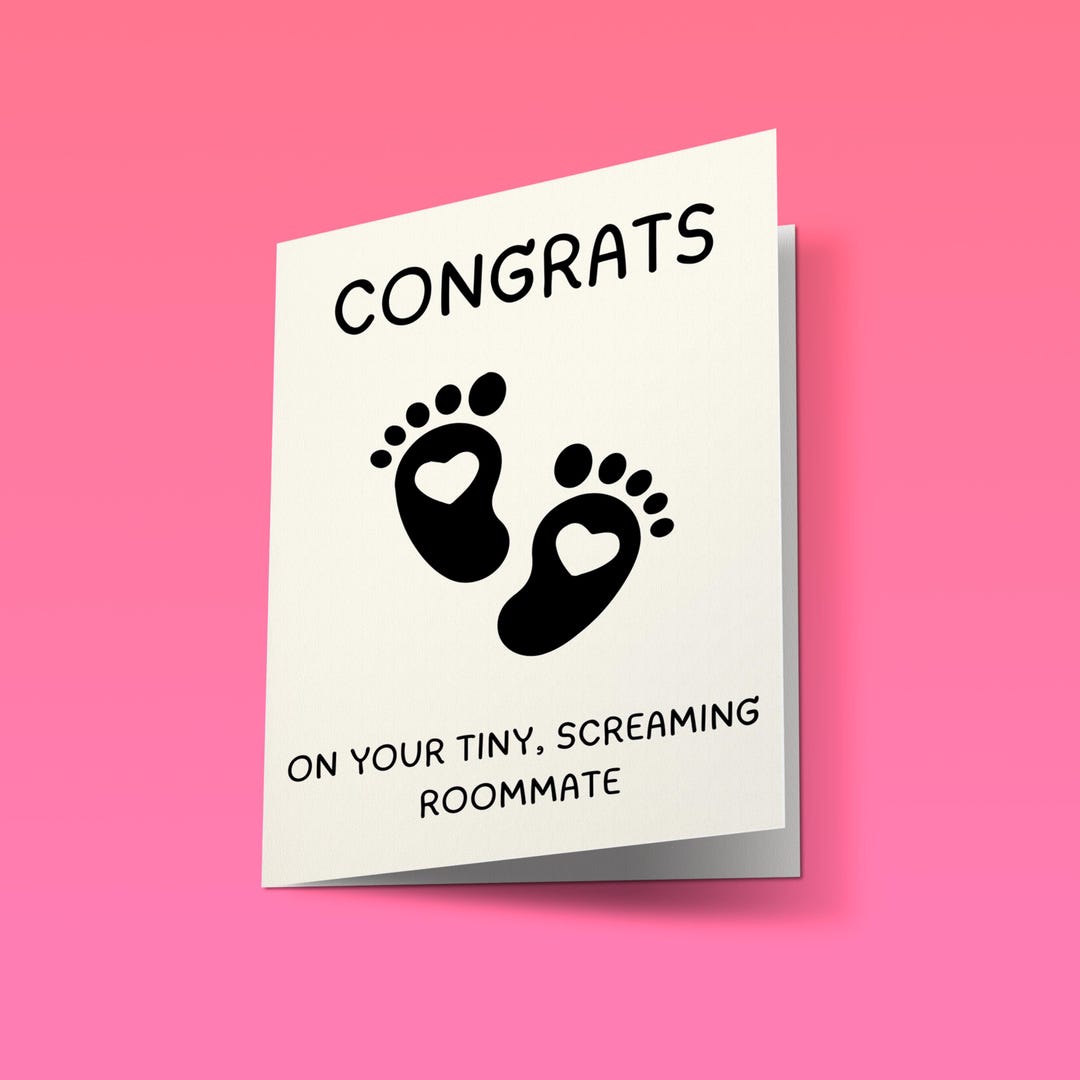 Funny New Baby Card: Sarcastic Congratulations (digital Download) - Etsy