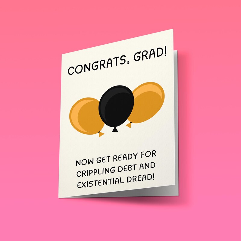 Funny Graduation Card - Etsy