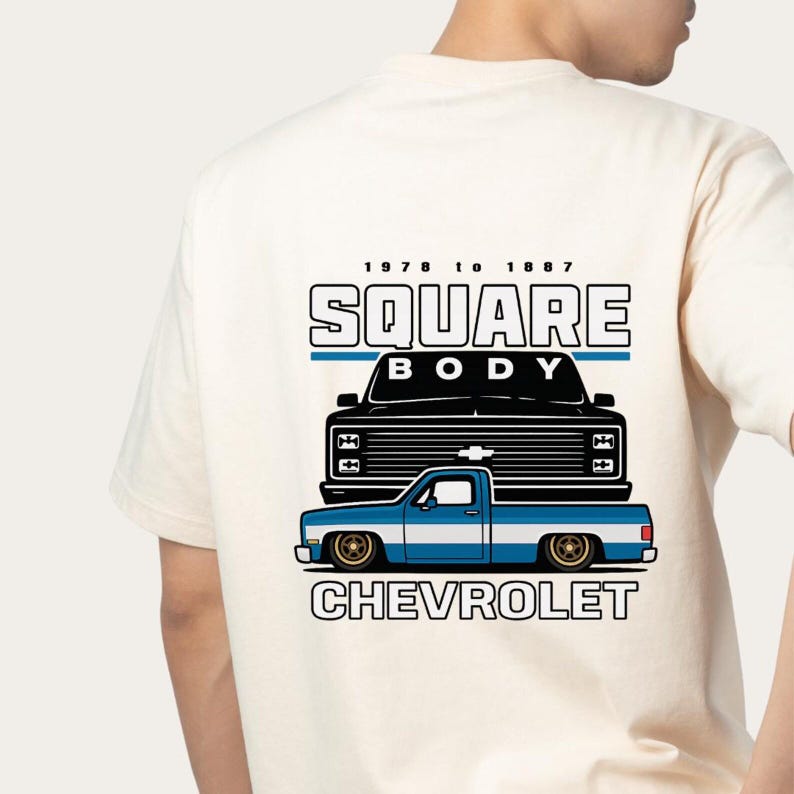Square Chevrolet Body PNG: 1987 to 1887 Sublimation (digital Download ...