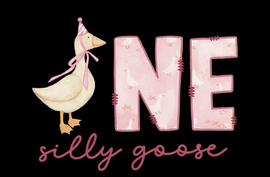 Mom, Dad, Sis, Bro, One of A Silly Goose, Family Goose Pink Theme PNG ...
