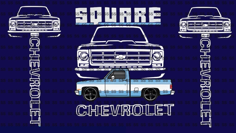 Chevrolet Square Body Truck SVG PNG: Sublimation Design (digital File ...