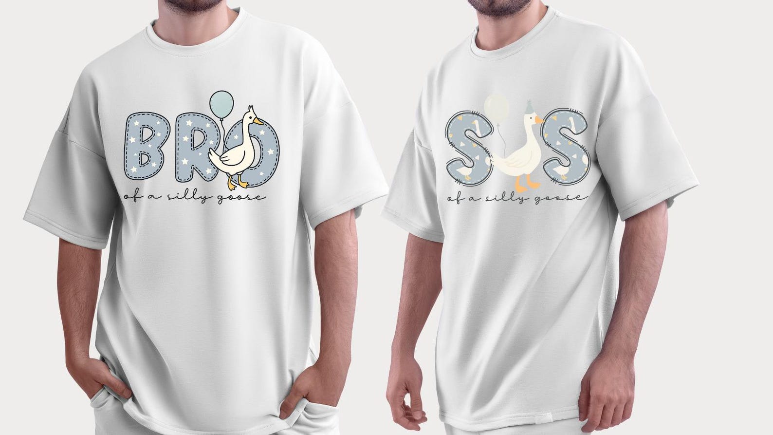 Funny Goose Family Theme PNG Design: Mom, Dad, Sis, Bro (digital File ...