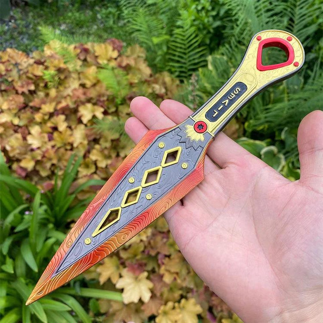 Handmade Wraith Heirloom New Skin Wraith Kunai Blunt Blade Golden ...