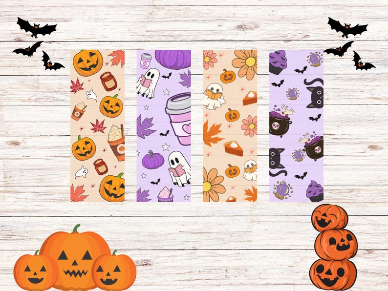 Spooky Halloween Bookmarks Gothic Horror Witchy Bookmark Set Creepy ...