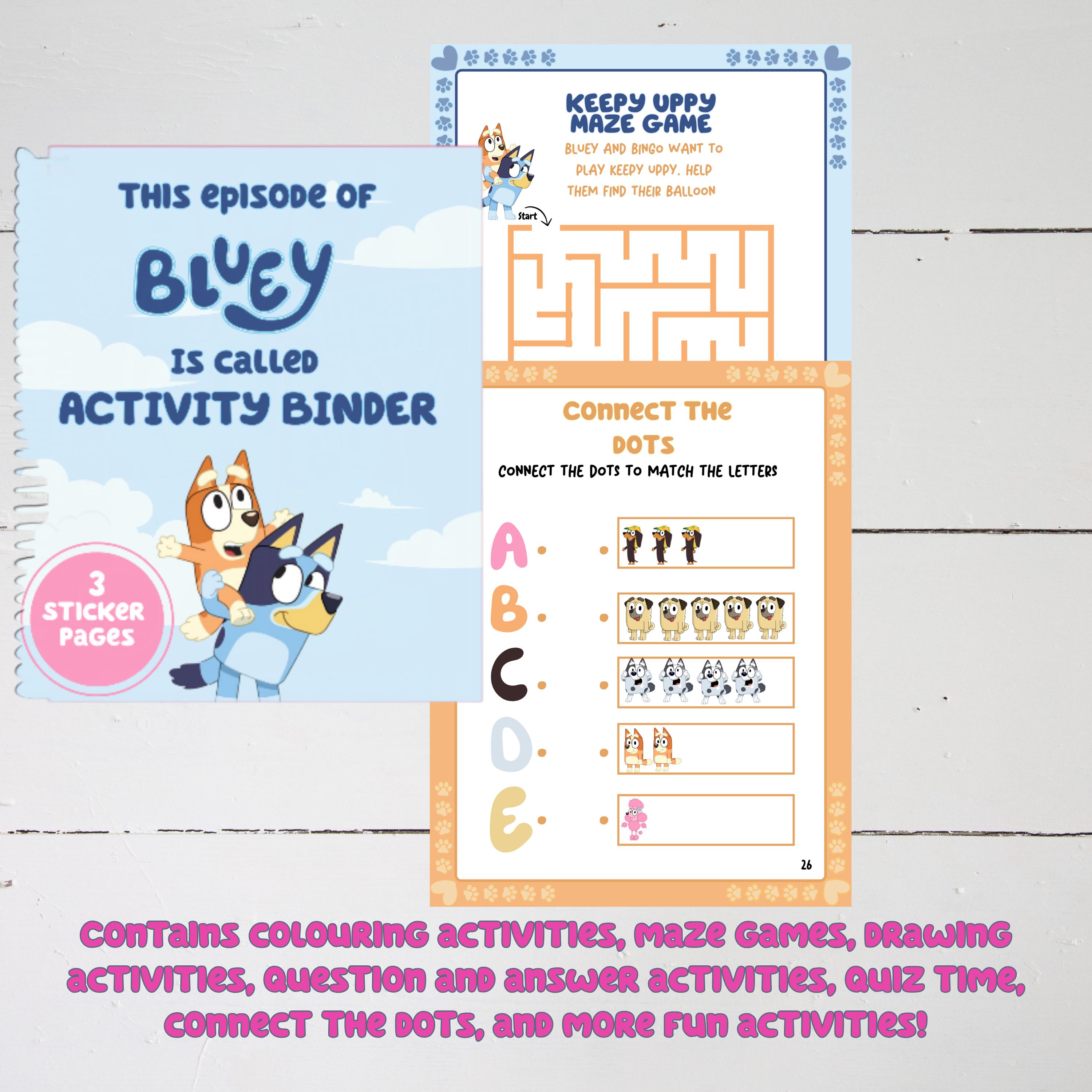 Bluey Inspired Digital Activity Binder | Activity Binder | Bluey ...