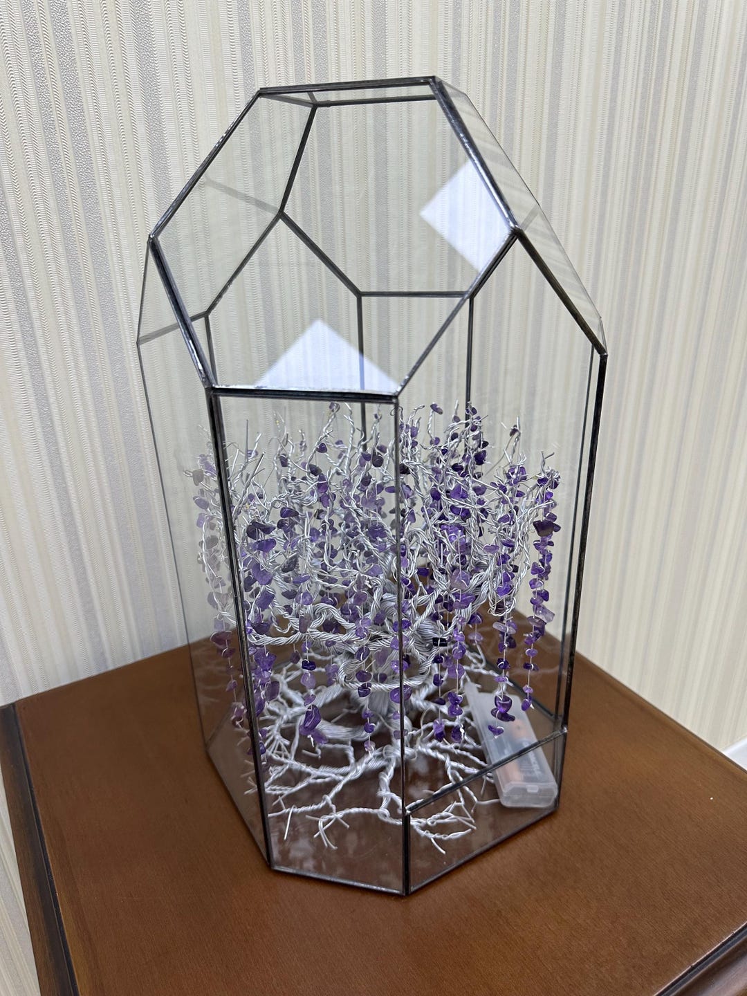 Amethyst Illuminated Weeping Willow, Tree of Life, Handmade Gemstone ...