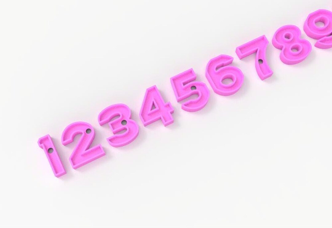 Stl File - 3d Stl Numbers - 3d Print File - Fonts Stl - Stl File 3d ...