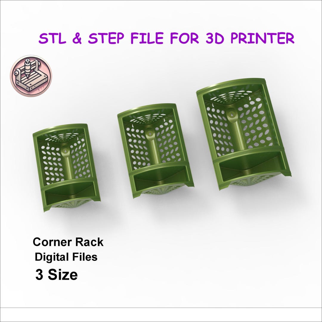 Corner Rack, STL Files, Corner Rack 3d Print Files, Step File for CNC ...