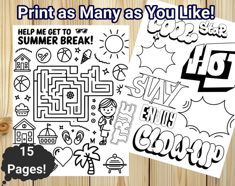 Printable Kids Yearbook End of Year Coloring Pages Preschool Elementary ...