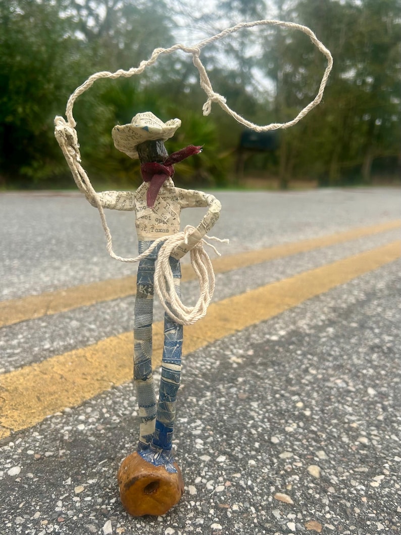 One-of-a-kind COWBOY SCULPTURE - Etsy