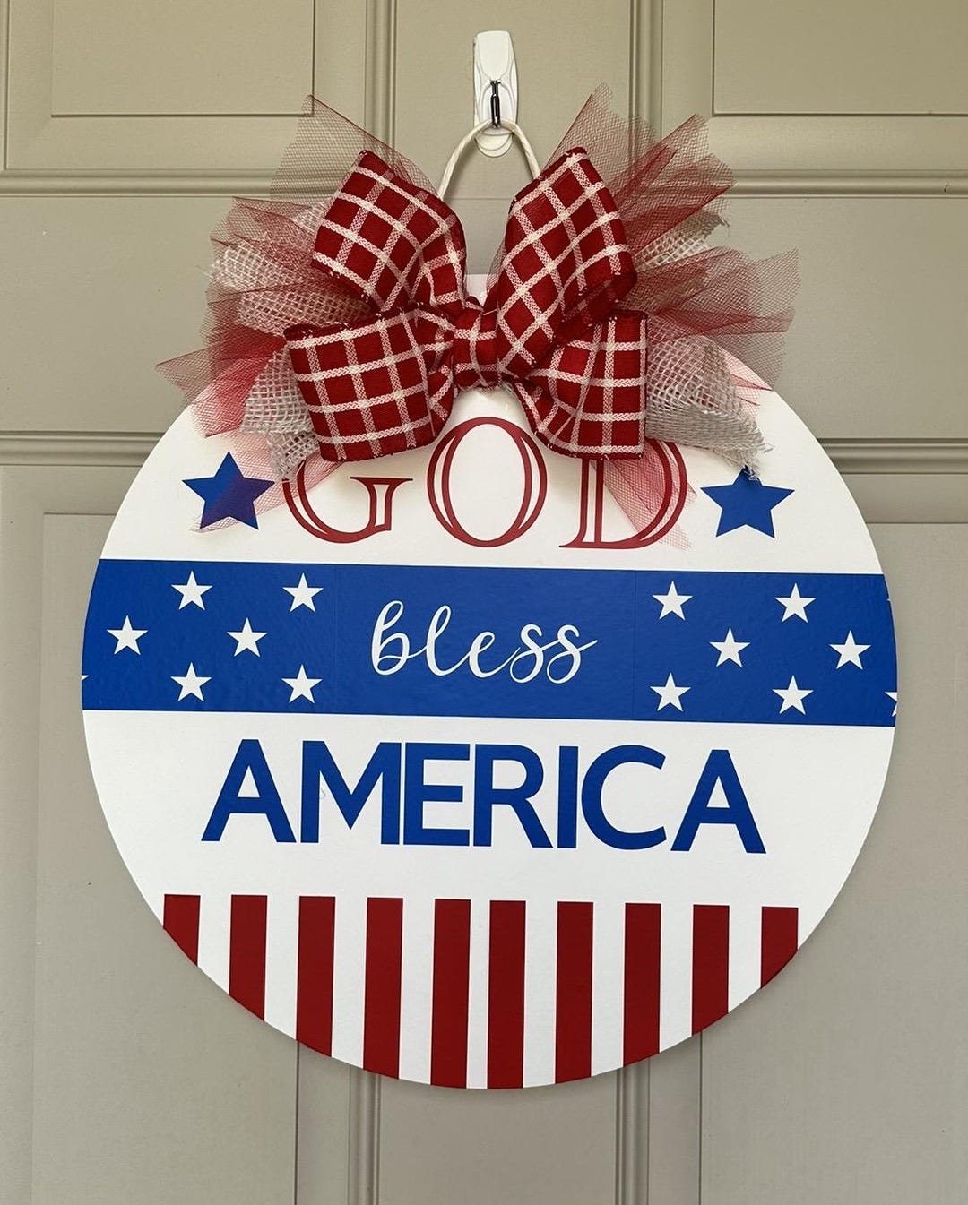 God Bless America Door Sign - Etsy
