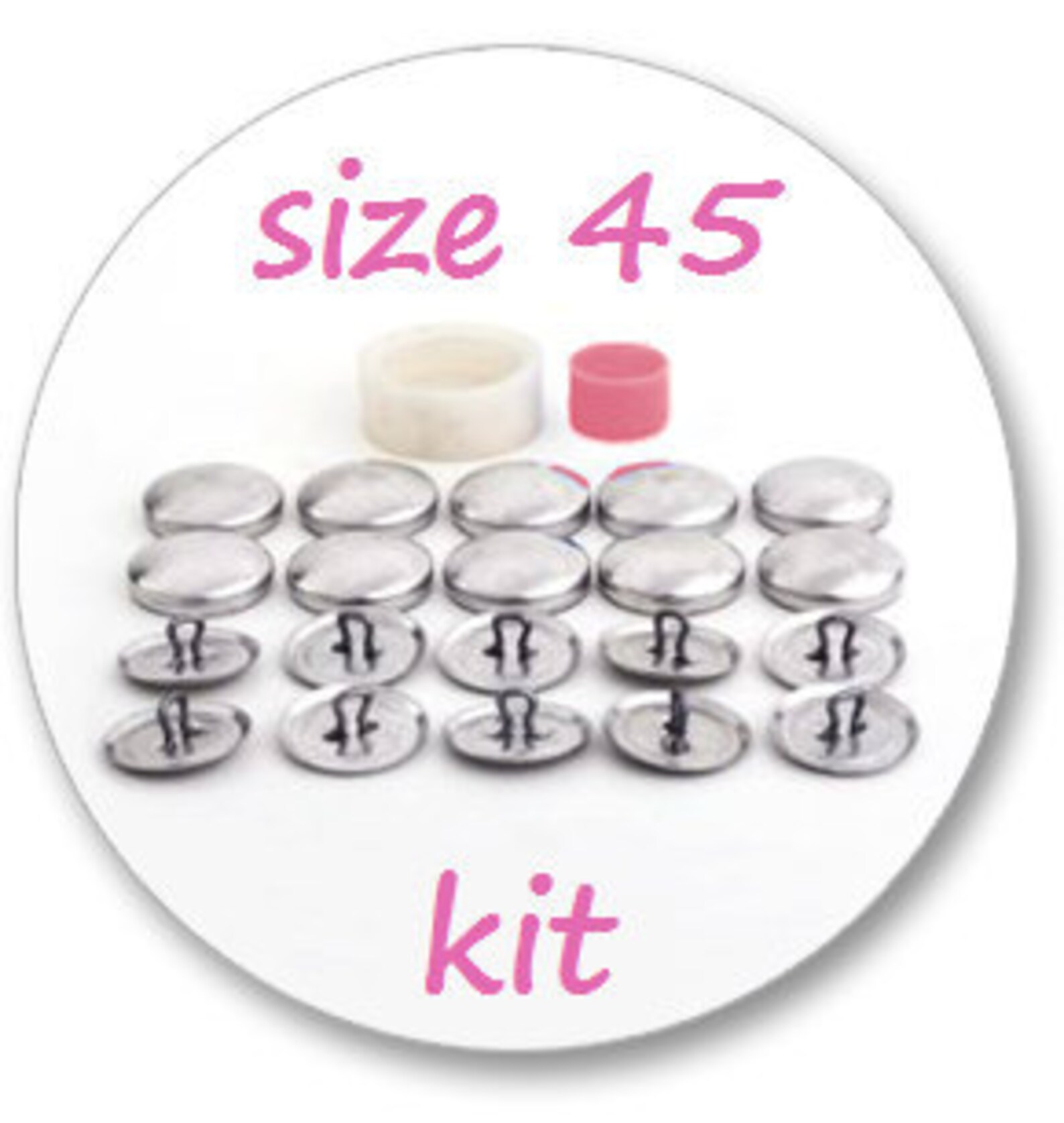 Size 45 Cover Button Kit: Tool and 10 Blank Buttons Ready to - Etsy