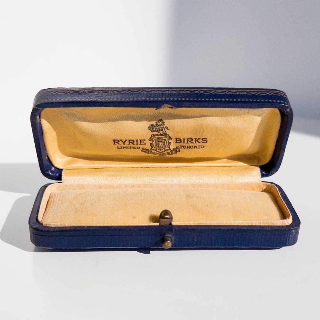 Antique Ryrie & Birks Blue Pin Box - Etsy