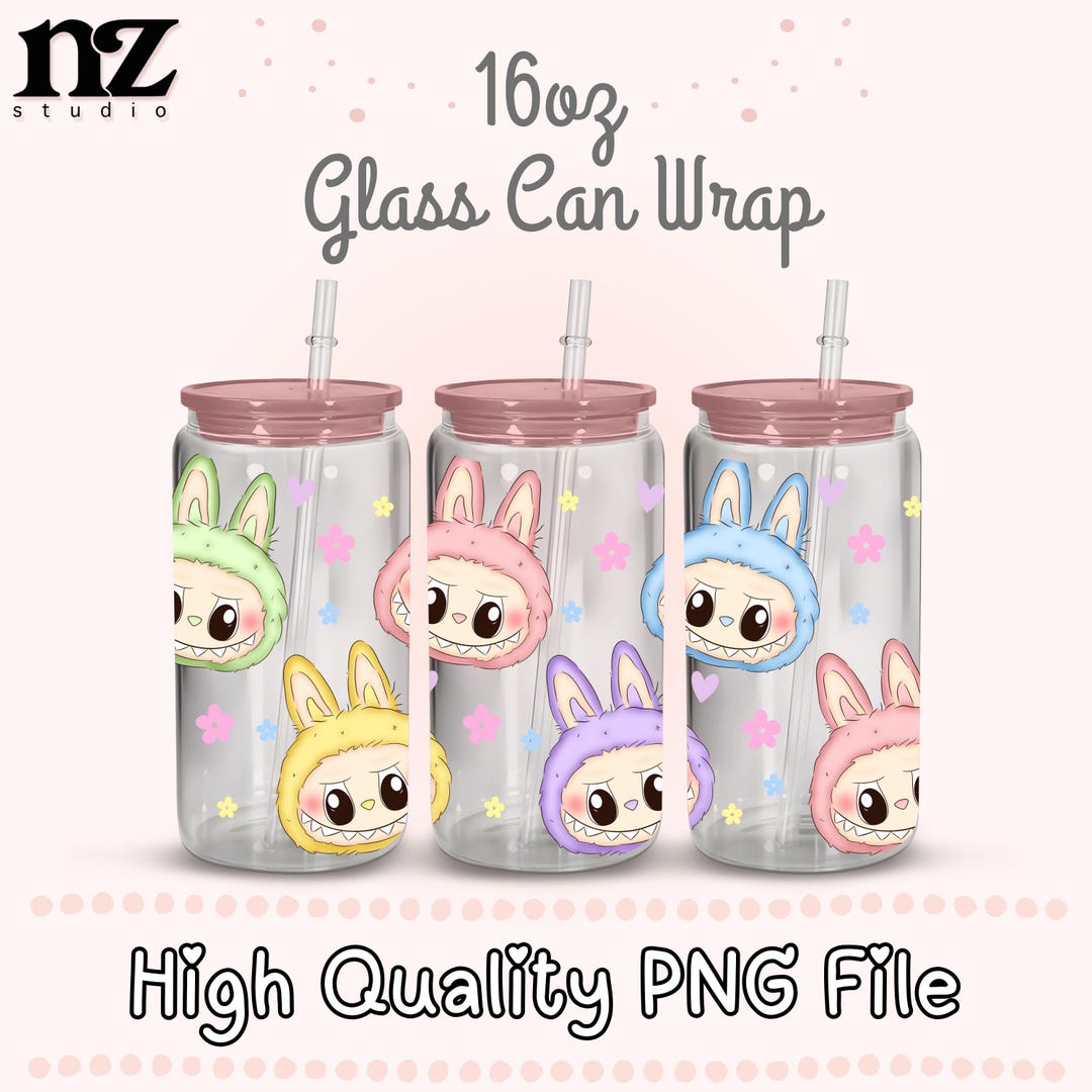 Cute Labu Head 16oz Cup Wrap PNG Pastel Color Digital Download Pastel ...