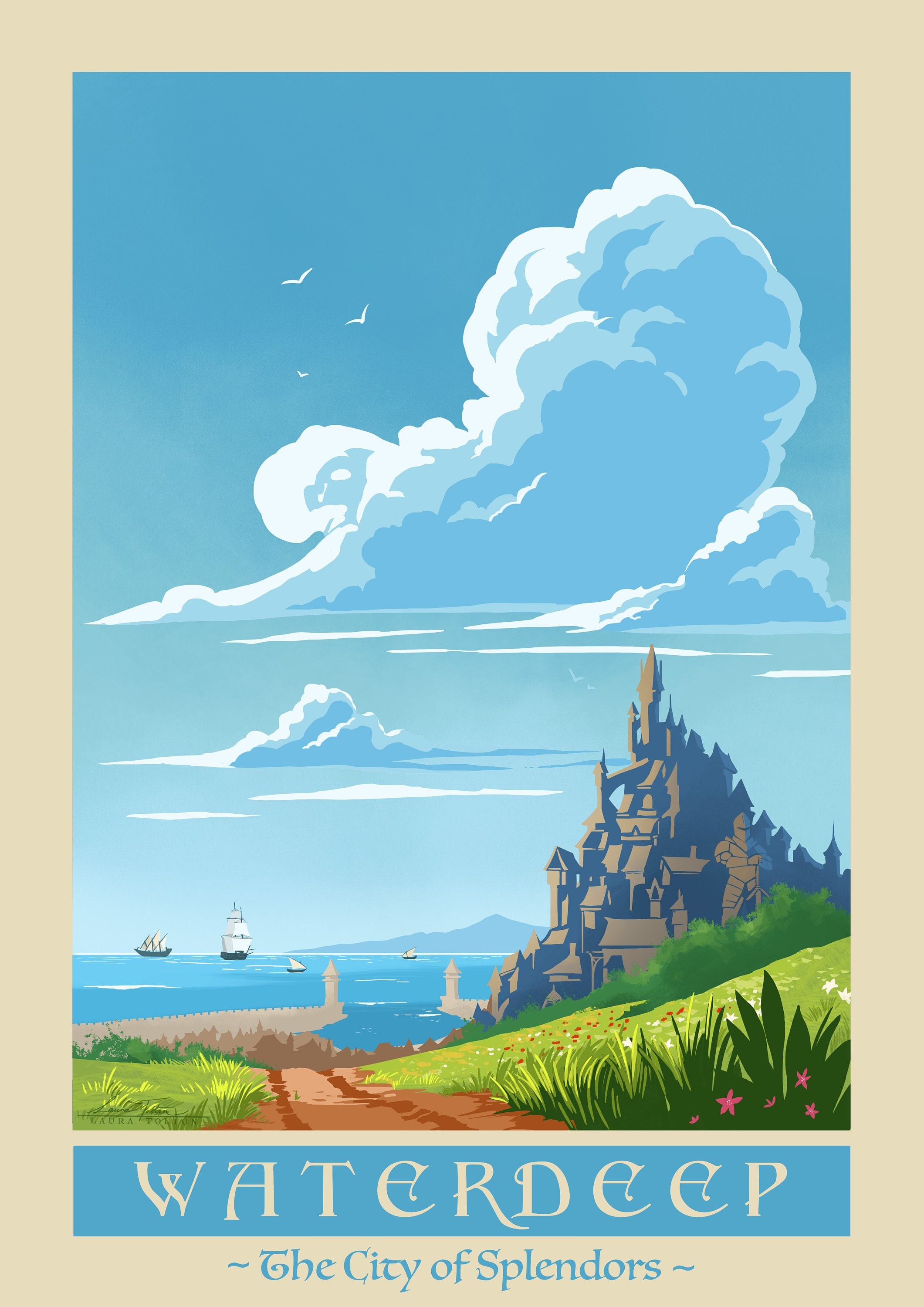 Waterdeep Travel Poster - Etsy
