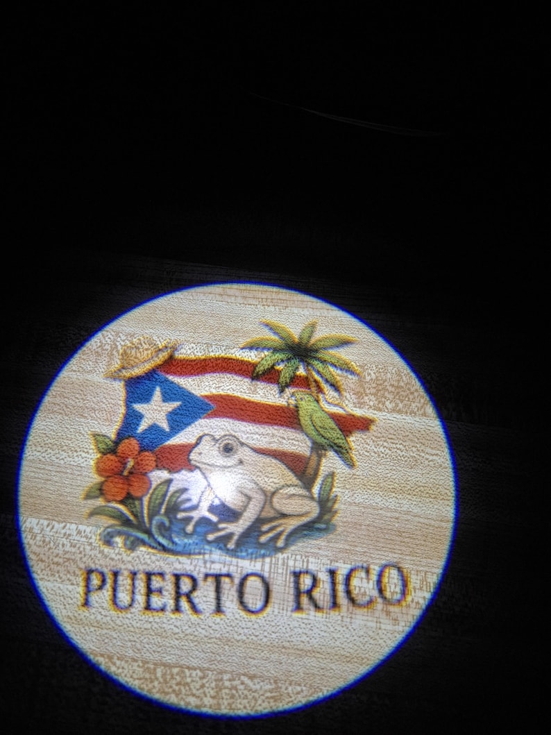 Puerto Rican Car Accessory – LED Door Lights Puerto Rico Map & Parrot ...