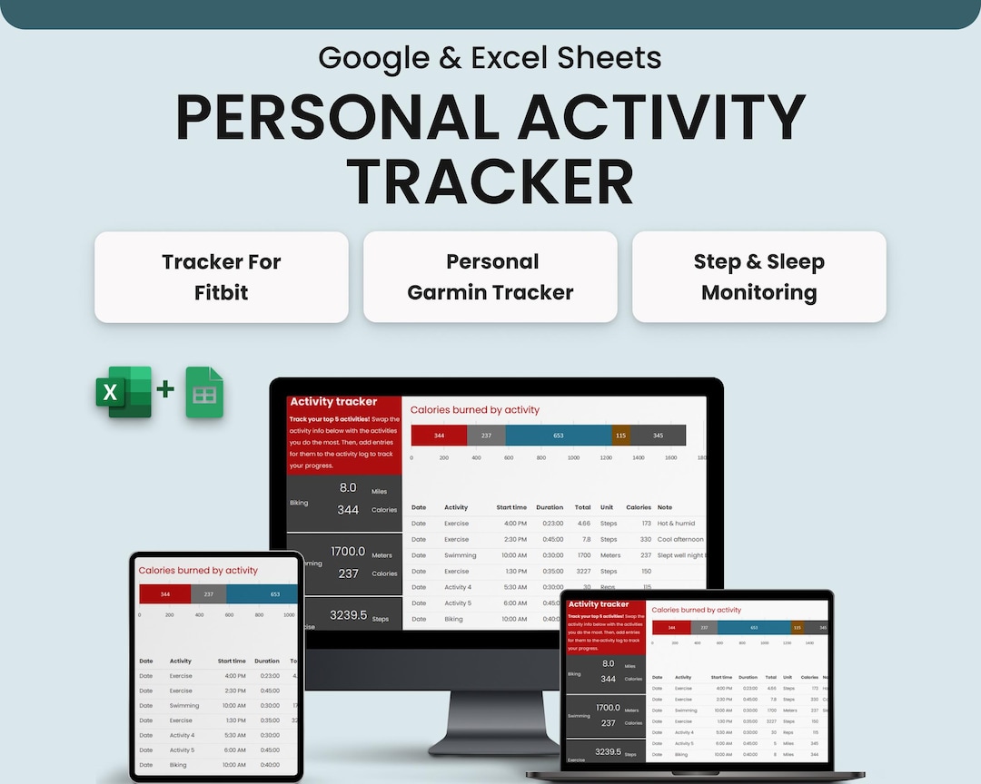 Activity Tracker | Versatile Google Sheet and Excel Template for ...