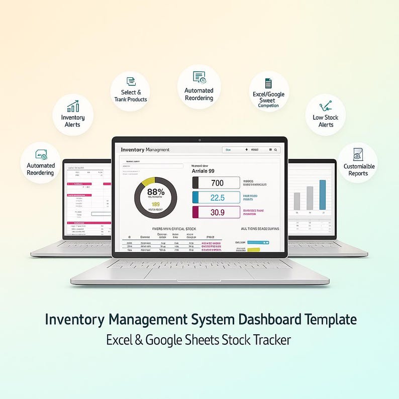 Inventory Management System Dashboard Template — Excel & Google Sheets ...