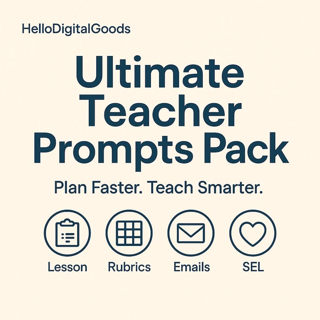Ultimate Teacher Prompts Pack 1000+ | Lesson Planning, Report Cards ...