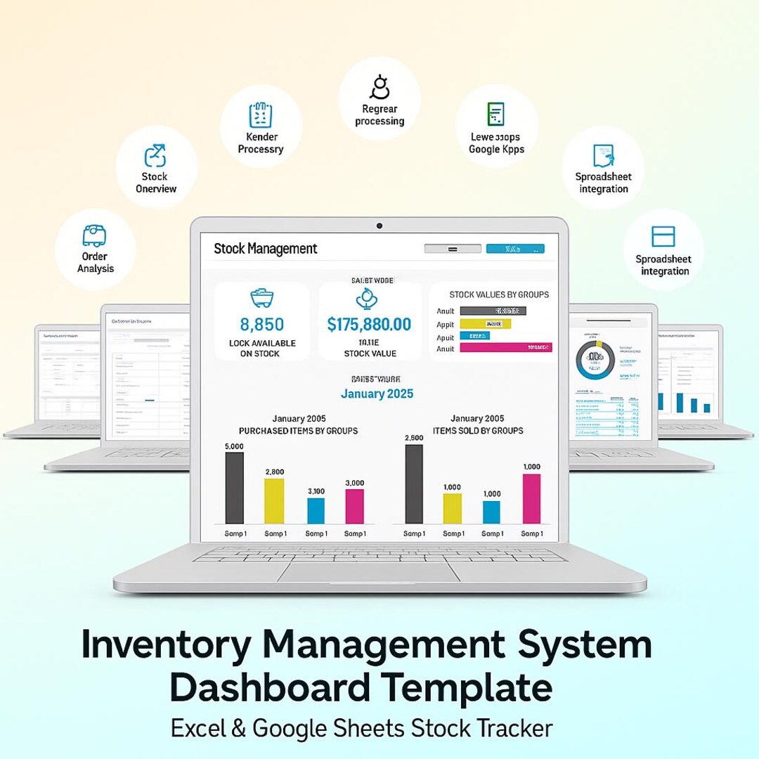 Inventory Management System Dashboard Template — Excel & Google Sheets ...