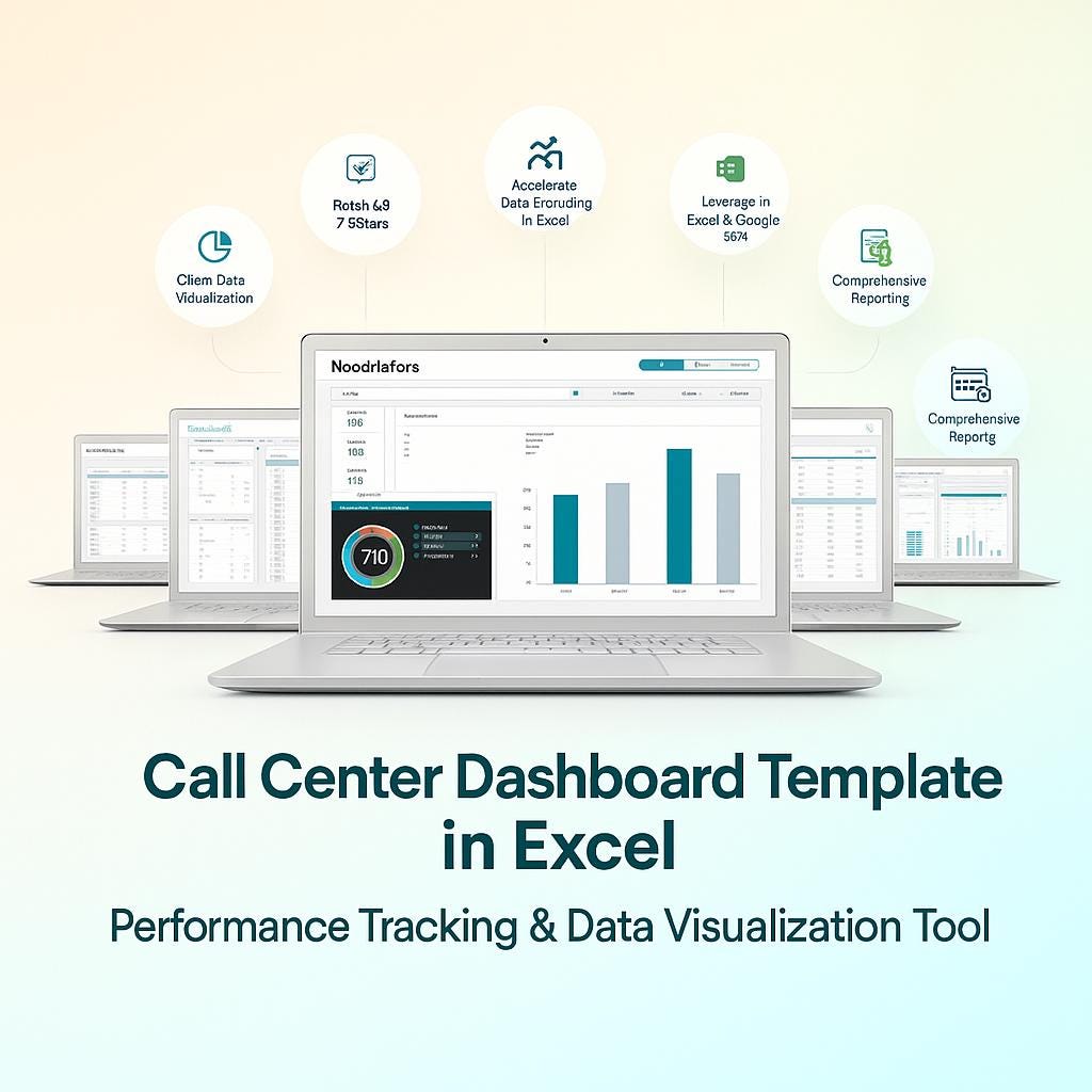 Excel Call Center Dashboard Template: Performance Tracking & Data ...