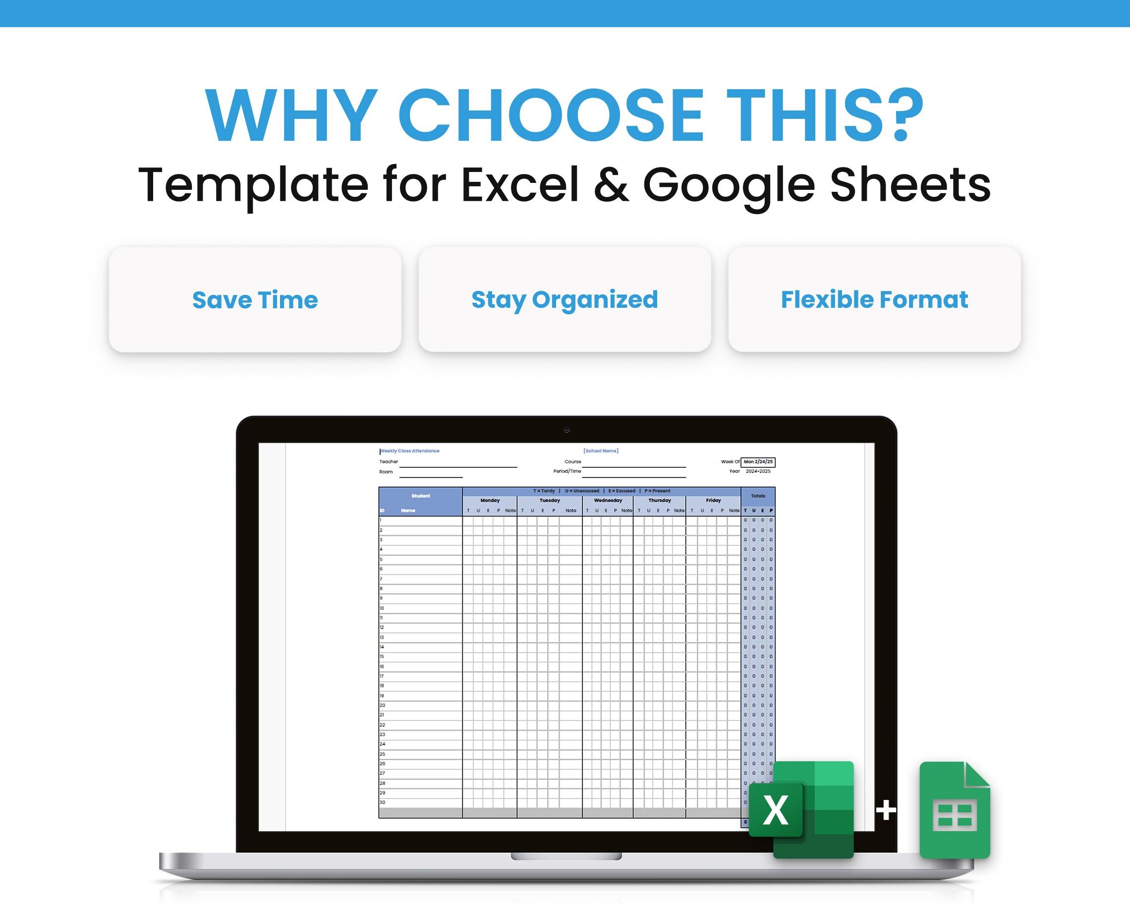 Attendance Tracker Sheet | Printable Log, Teacher Planner, Preschool ...
