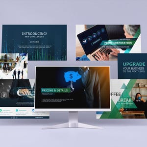 Modern Business Pitch Deck Powerpoint Template | Investor-ready ...