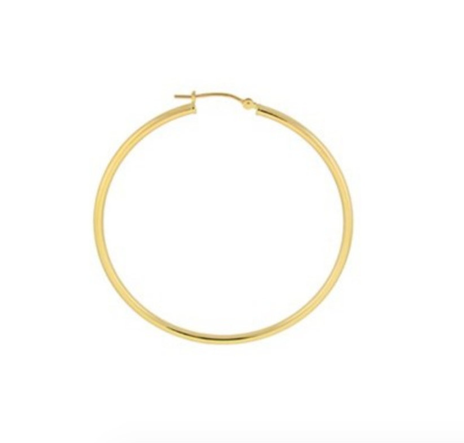 14k Solid Yellow Gold Hoop Earrings 40mm 25mm 16mm Hoop - Etsy