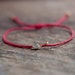 Red String Bracelet With Charm 0.06 Ctw. Diamond Braided - Etsy
